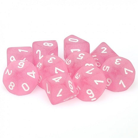 Pink / White: Frosted d10 Dice Set (10's) CHX 27264 – The Hidden Lair